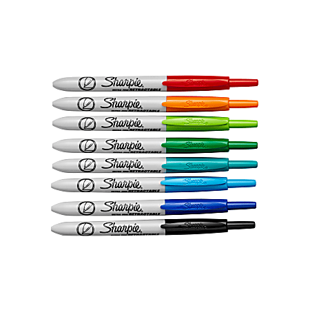 Sharpie Retractable Permanent Markers Ultra Fine Point Assorted Pack Of ...