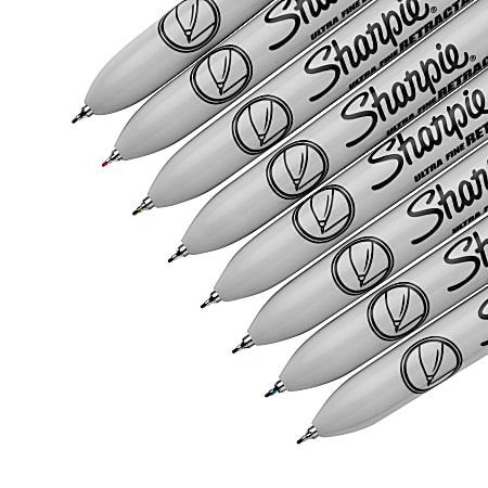 Sharpie Retractable Permanent Markers Ultra Fine Point Assorted Pack Of ...