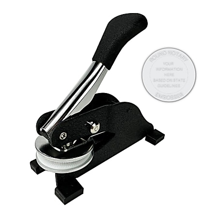 Custom Notary Public And CorporateProfessional Desk Embosser Seal Round ...