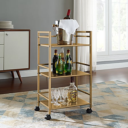 Ameriwood Home Helix Rolling Utility Cart 29 1516 H x 16 1316 W x 11 ...