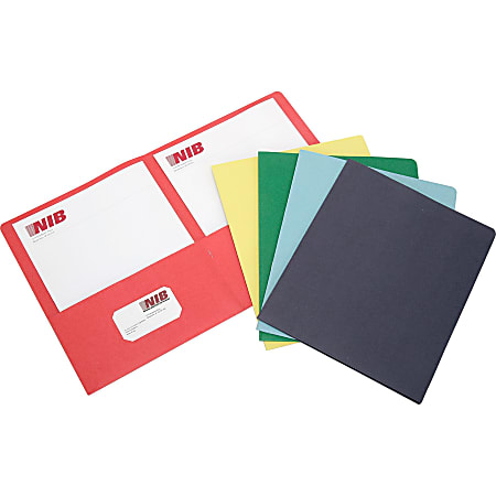 SKILCRAFT Double Pocket Portfolios 30percent Recycled Assorted Colors ...