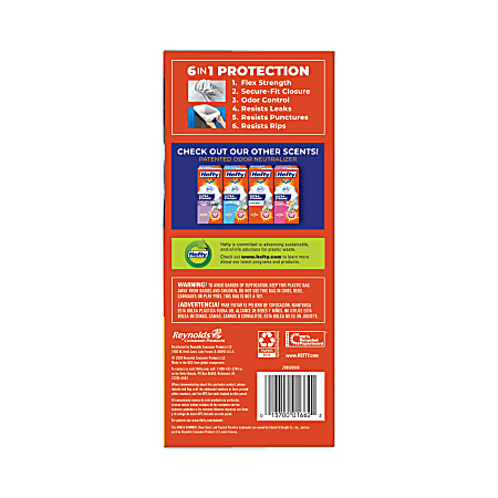 Hefty Ultra Strong Scented Tall White Kitchen Bags Extra Heavy Duty ...