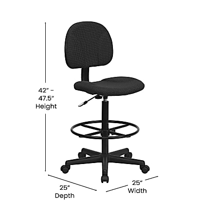 Flash Furniture Fabric Drafting Chair Cylinders 22.5 27H or 26 30.5H ...