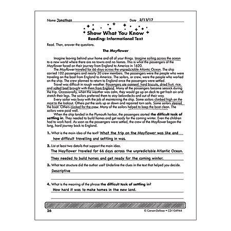 Carson Dellosa Instant Assessments For Data Tracking Language Arts ...