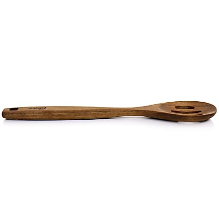 Oster Acacia Wood Slotted Spoon 34 H x 2 716 W x 14 D Dark Brown ...