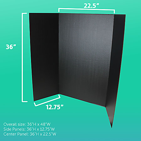 Flipside Products 1 Ply Project Board 36 x 48 Black Pack Of 4 - Office ...