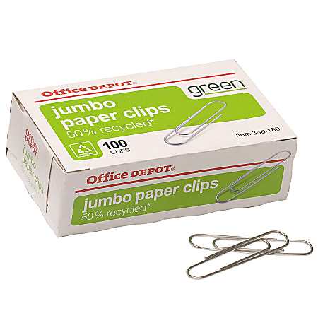 Office Depot Brand Paper Clips Pack Of 100 Silver - ODP Business Solutions