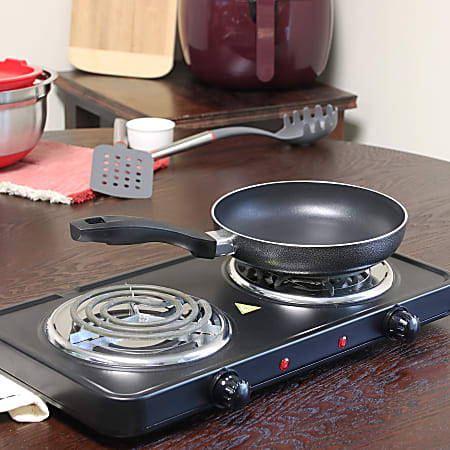 Oster Clairborne Aluminum Frying Pan 8 Charcoal Gray - Office Depot