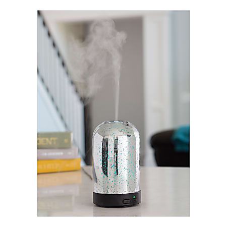 Airome Ultrasonic Essential Oil Diffuser 6 14 x 3 34 Mercury Glass - Office Depot