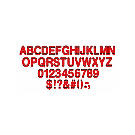 Eureka Deco Letters Crayola Red 178 Per Pack Set Of 3 Packs - Office Depot