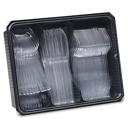 Dixie Plastic Utensils Heavy Weight Cutlery Variety Pack Clear Box Of ...