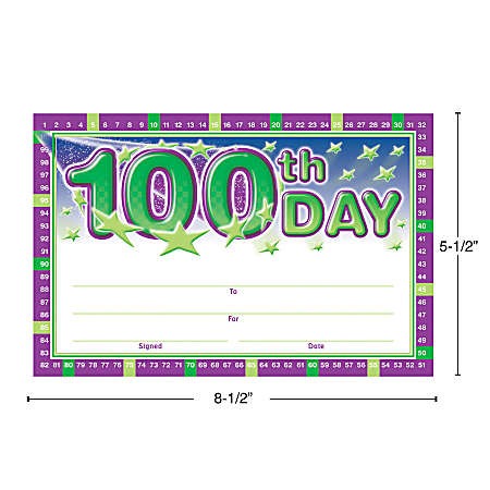 North Star Teacher Resources 100th Day Anytime Awards 36 Per Pack Set ...