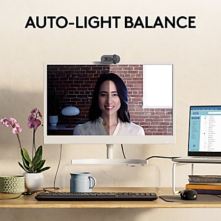 Logitech Brio 100 2.0 Megapixel Webcam 1.26 H x 2.87 W x 2.62 D ...