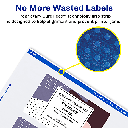 Avery Glossy Permanent Labels With Sure Feed 94253 WGP25 Rectangle 4 x ...