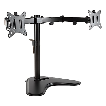 Allsop Free Standing Dual Monitor Arms 16 12 H x 29 58 W x 11 D Black ...