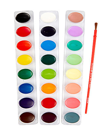 Crayola 24 Pan Washable Watercolor Paint 2 Oz Assorted Colors Pack Of ...