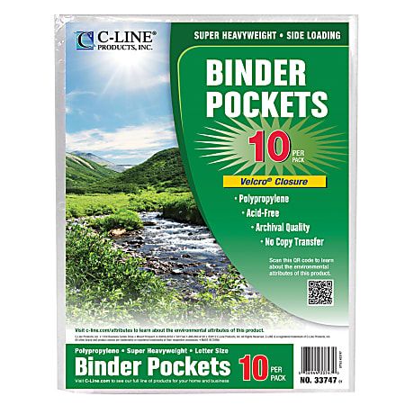 C Line Super Heavyweight Poly Binder Pockets 8 12 x 11 Clear Pack Of 10 ...
