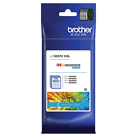 Brother LC3037 INKvestment Cyan Super High Yield Return Program Ink ...