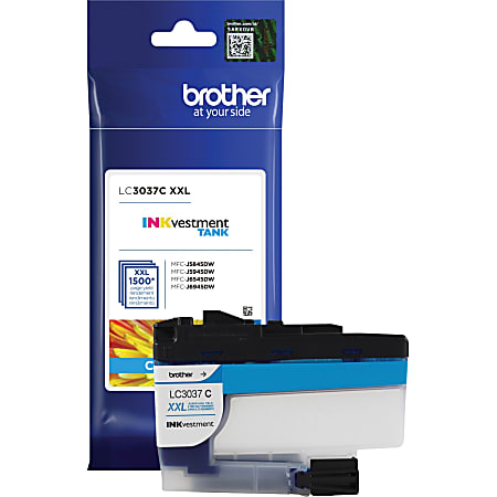 Brother LC3037 INKvestment Cyan Super High Yield Return Program Ink ...