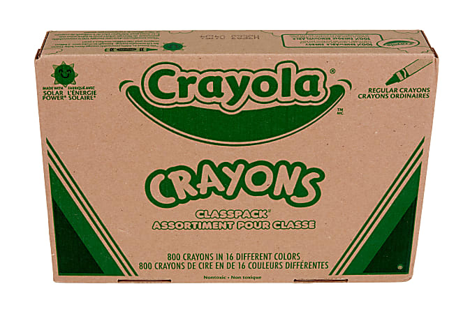 Crayola Classpack Standard Crayons 16 Assorted Colors Pack Of 800 ...
