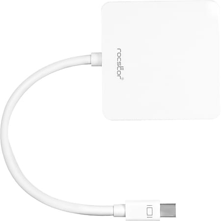 Rocstor Mini Displayport To HDMI Adapter Polished White - Office Depot