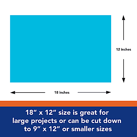 Tru Ray Construction Paper 12 x 18 50percent Recycled Atomic Blue Pack ...