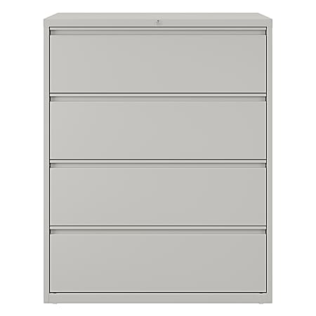 WorkPro 42 W x 18 58 D Lateral 4 Drawer File Cabinet Light Gray ...