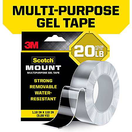 Scotch Mount Multipurpose Gel Tape 1.18 x 118 1 Pack Holds up to 20 lbs ...
