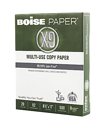 Boise X 9 Multi Use Printer Copy Paper 5 Reams White Letter Boise X 9 Multi Use Printer Copy Paper 5 Reams White Letter