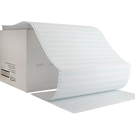 Sparco Continuous Paper Plain 14 78 x 11 20 Lb Green Bar Carton Of 2700 ...