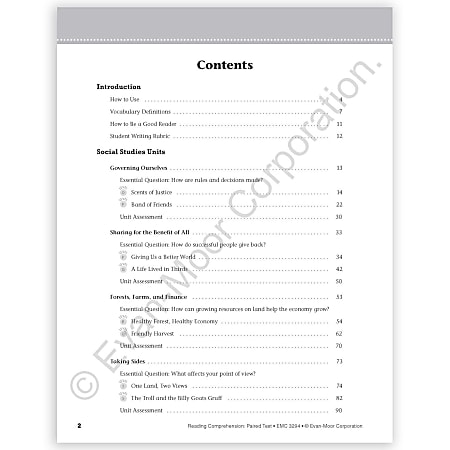 Evan Moor Educational Publishers Reading Comprehension Paired Text ...