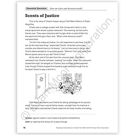 Evan Moor Educational Publishers Reading Comprehension Paired Text ...
