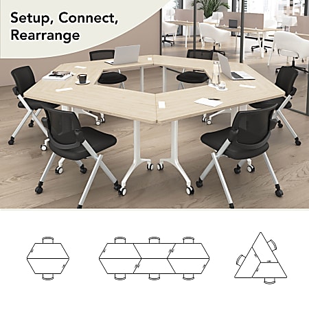 Bush Business Furniture Synergy 60 inch Trapezoid Modular Office ...