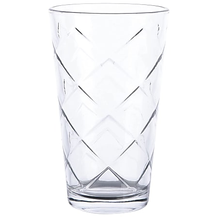 Gibson Home 16 Piece Lattice Glassware Drinkware Set Clear - Office Depot