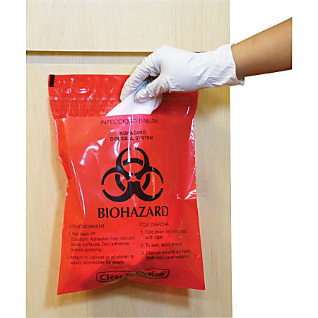 red biohazard box