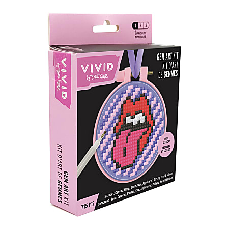 Vivid by Brea Reese Mini Hoop Gem Art Kit Rock n Roll Lips 3 12 ...
