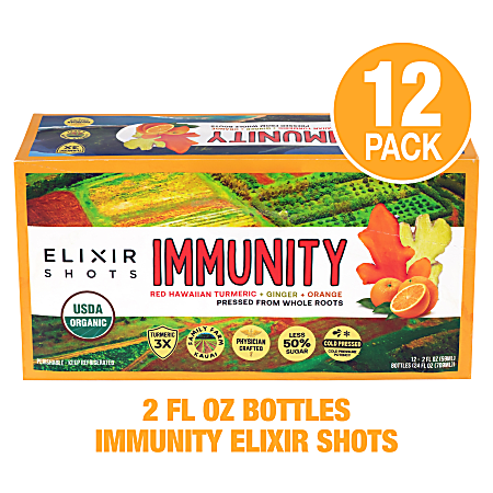 Elixir Shots Immunity 2 Oz Case Of 12 Shots - Office Depot