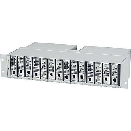 Black Box FlexPoint 14 Slot Media Converter Chassis 2 x Number of Power Supplies Supported Rack ...