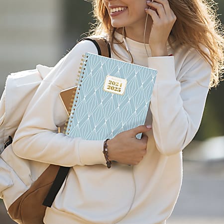 2024 2025 AT A GLANCE BADGE WeeklyMonthly Planner 8 12 x 11 Blue July ...