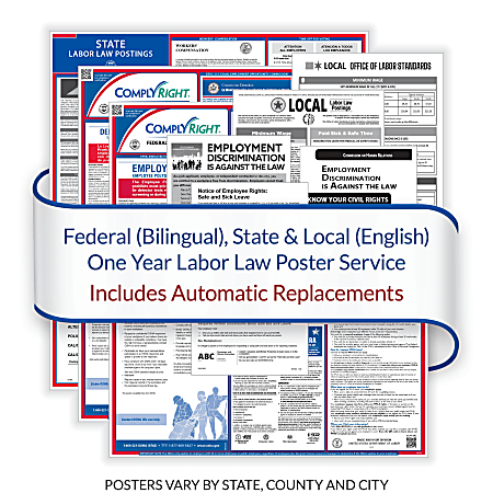 ComplyRight Federal Bilingual State and Local English Labor Law 1 Year ...