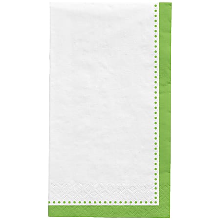 Amscan Premium Buffet Napkins, 7-3/4" x 4-1/2", Kiwi Green