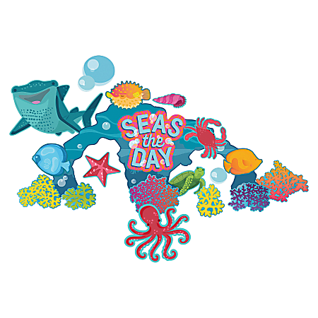 Eureka Seas The Day Bulletin Board Set Multicolor - Office Depot
