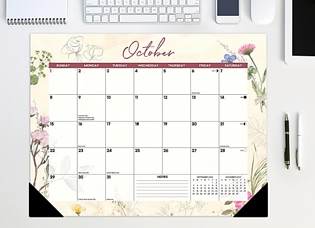 Willow Creek Press Monthly Desk Pad Calendar 22 X 17 Botanical Garden