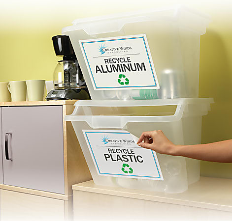 Avery Self Adhesive Removable ID Labels 6465 Rectangle 8.5 x 11 White ...