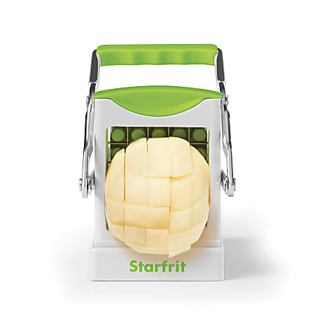 Starfrit Stainless Steel Fry Cutter WhiteGreen - Office Depot
