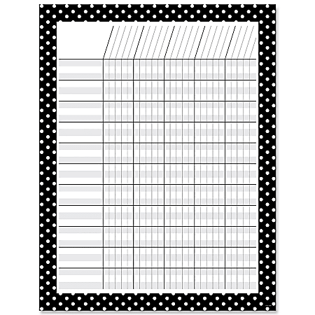 Creative Teaching Press Incentive Chart Black With White Dots 17 x 22 ...