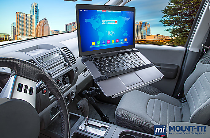 Mount It MI 7410 Car Laptop Mount For 12 15.4 Laptops Black - Office Depot