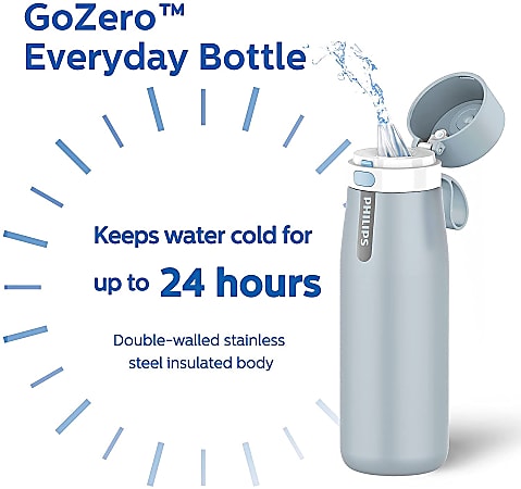 Philips GoZero Everyday Insulated Stainless Steel Water Bottle With ...