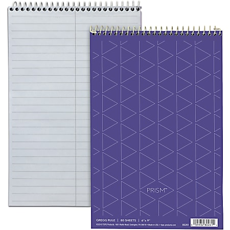 TOPS Prism Color Steno Books 6 x 9 Gregg Ruled 80 Sheets Orchid Pack Of ...