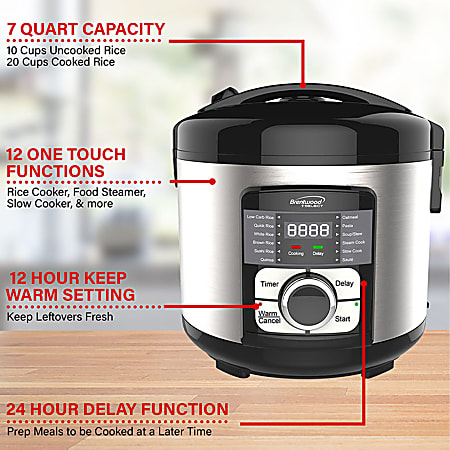 Brentwood Select 12 Function Stainless Steel Multi Cooker Black ...